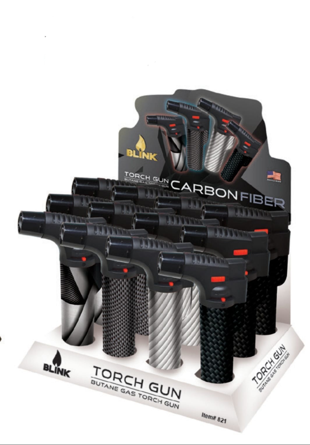 - BLINK PRINTED GAS TORCH GUN CARBON FIBER 12 COUNT